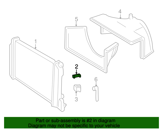 1999-2019 GM Radiator Insulator 89019121 GM | GMPartsDirect.com