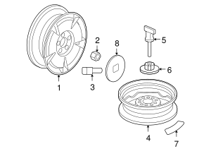 42700-SNX-A92 - Wheel Disk (17X7J) - 2007 Honda Civic | Genuine Honda Parts