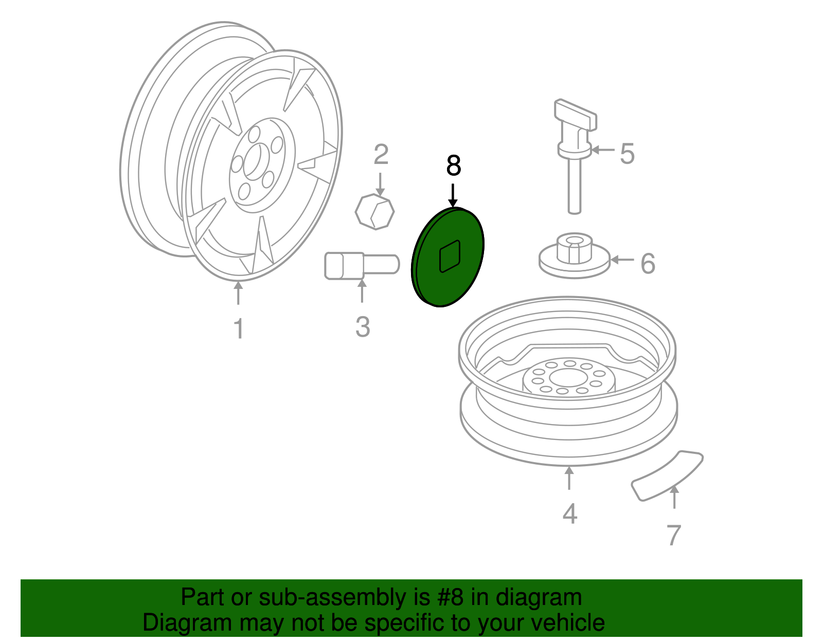 44732-SNC-A01 - Wheel Cap 2006-2015 Honda Civic | Honda Parts Online
