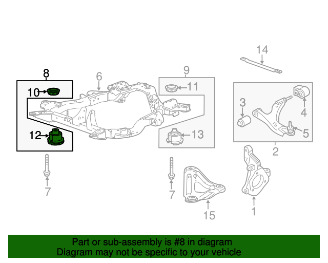 2010-2017 GM Insulator Asm-Drivetrain & Frt Susp Frm 25911099 | GM ...