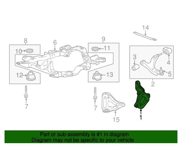 2010-2017 GM Knuckle - Driver's Side (LH) 22786979 | TascaParts.com