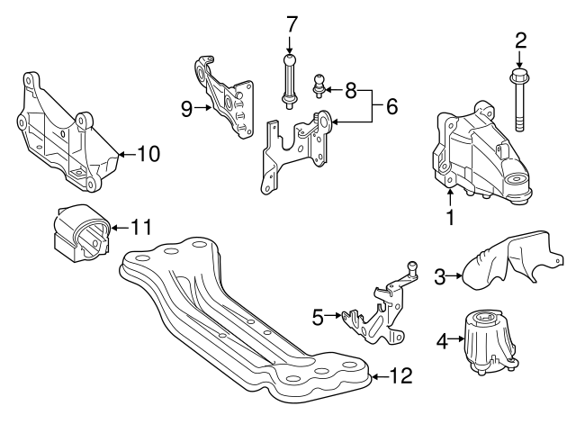 264-220-03-00 - Engine Mount Bracket 2017-2023 Mercedes-Benz ...