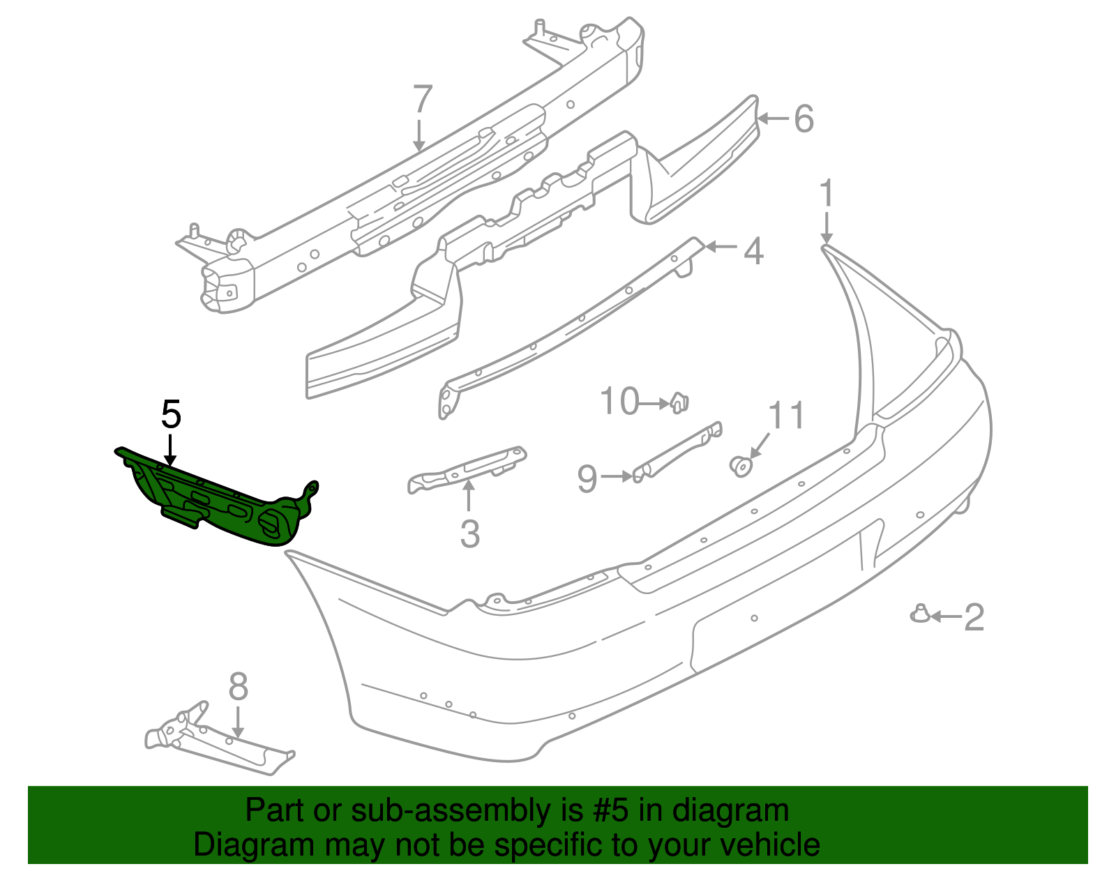 57717FE400 - 2004-2007 Subaru Impreza - Bumper Cover Side Bracket ...