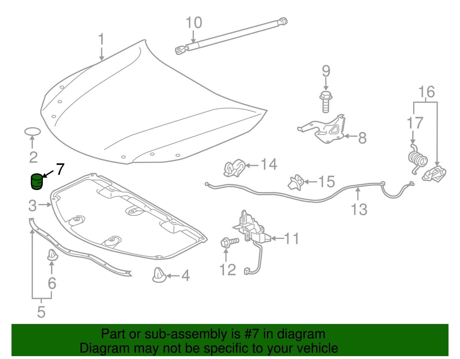 Genuine Toyota Grille Assembly Cushion part# 53384-75010 for 2013-2018 ...