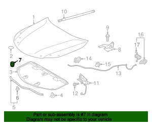 Genuine Toyota Grille Assembly Cushion part# 53384-75010 for 2013-2018 ...