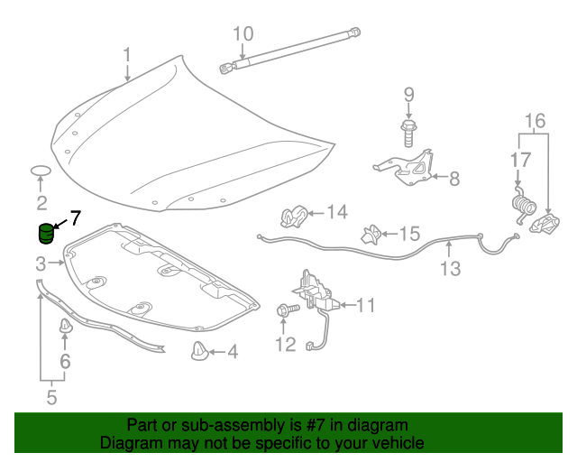 53384-75010 - Grille Assembly Cushion 2013-2018 Toyota | Ourisman ...