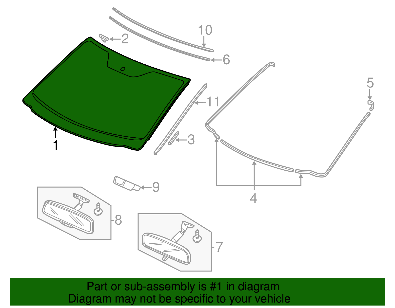 73111-TK8-A71 - High-Quality Windshield Glass for 2014-2017 Honda ...