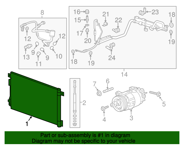 23479280 - Air Conditioning Condenser 2013-2017 GM | Chevrolet Parts Direct