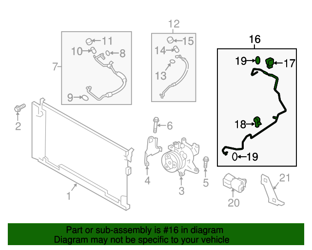 2014-2018 Subaru Forester AC Line 73431SG010 | OEM Parts Online