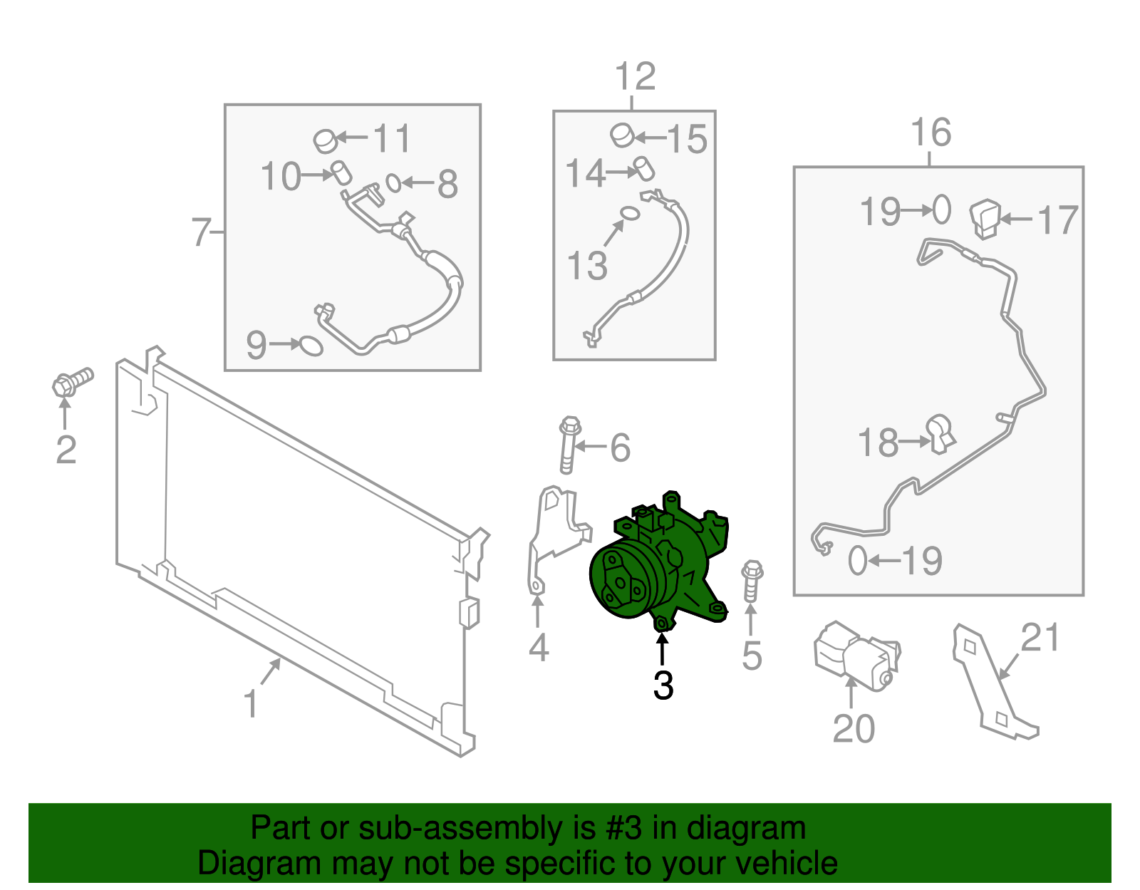 2014-2018 Subaru A/C Compressor 73111FJ042 | OEM Parts Online