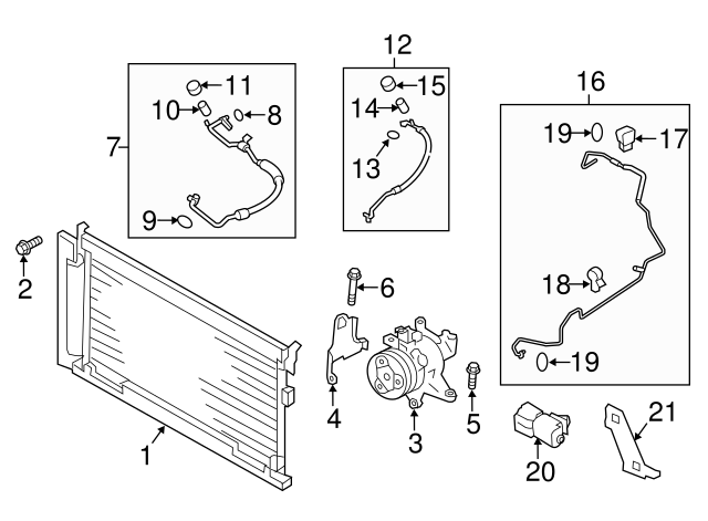2014-2018 Subaru A/C Compressor 73111FJ042 | OEM Parts Online