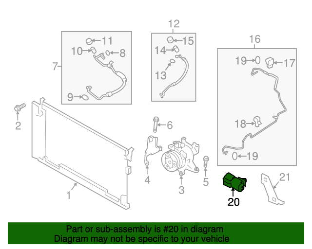 2003-2021 Subaru OEM NEW 2003-20 Subaru Crosstrek Front Ambient Air ...