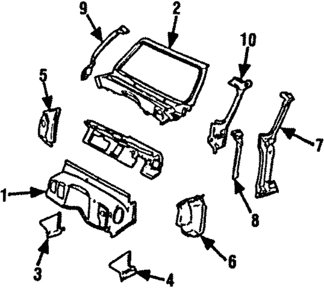 1984-1991 GM Plenum Panel 15606533 | GMPartsDirect.com