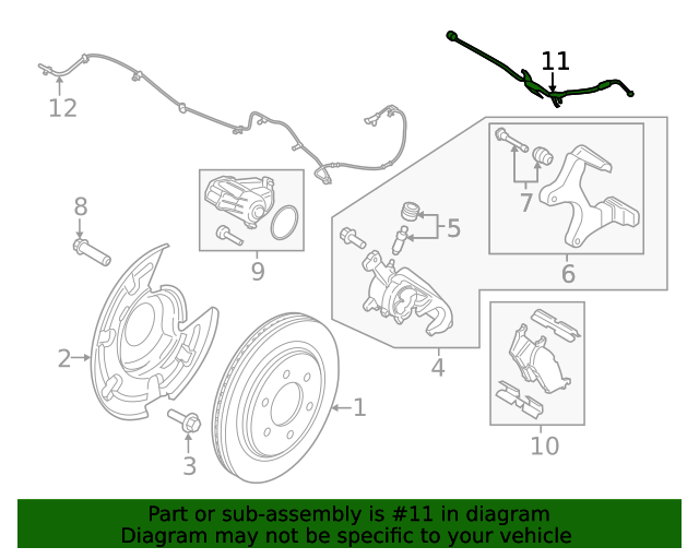 Hose Assembly Brake ML3Z-2282-T | TascaParts.com