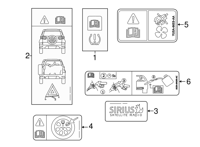 2018-2022 Ford EcoSport Spare Tire Label GN1Z-1532-C | OEM Parts Online