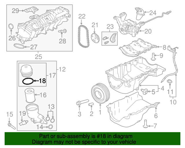 2017-2022 Jaguar Engine Oil Filter Gasket JDE37141 | Jaguar Annapolis Parts