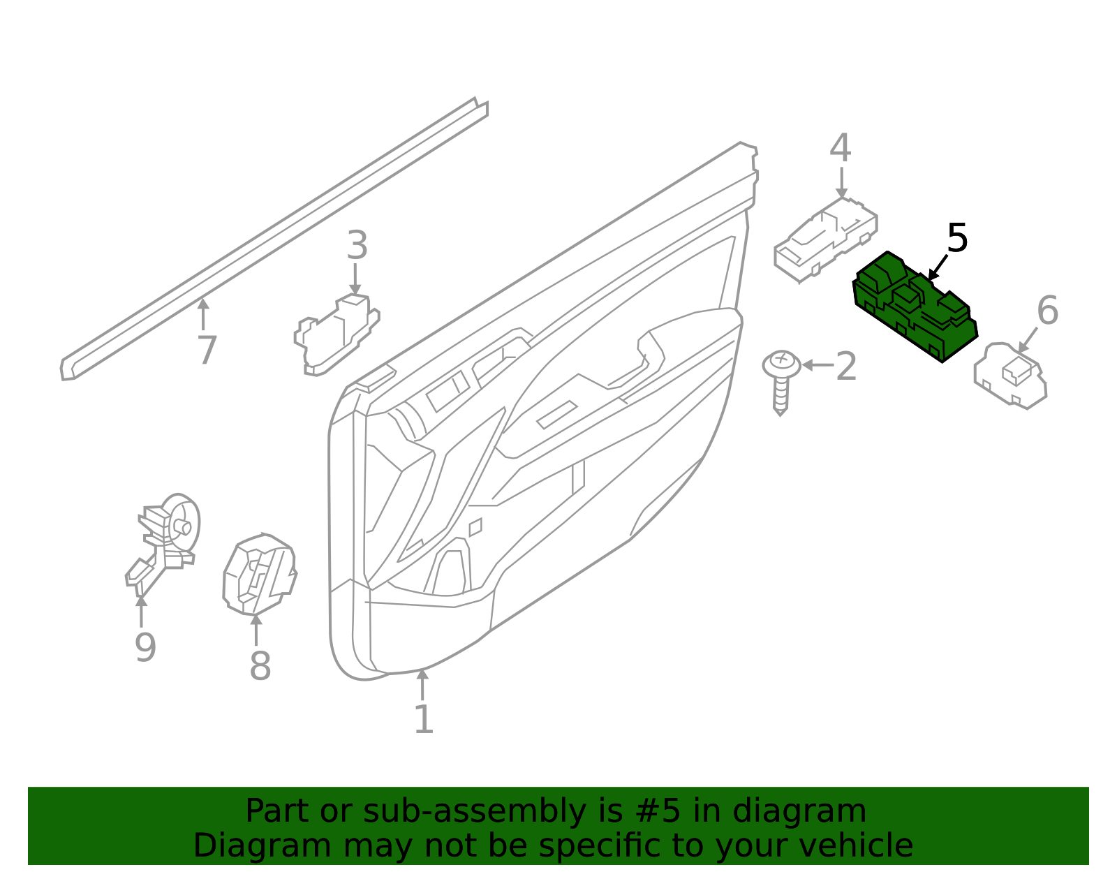 2014-2019 Hyundai Elantra Window Switch 93571-3X001-RY | OEM Parts Online