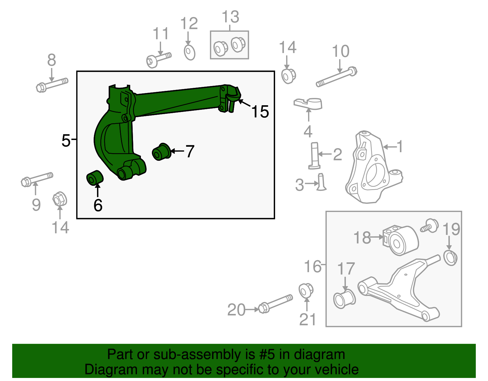 2014-2017 Buick Front Passenger Side Suspension Strut Yoke 22855042 GM ...