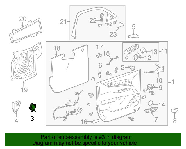 2015-2020 Cadillac Bracket - Passenger Side (RH) 23455222 | TascaParts.com