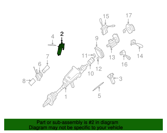 221-460-03-25 - Steering Column Tilt Motor 2007-2014 Mercedes-Benz ...