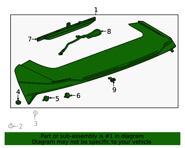 2021-2023 Chevrolet Trailblazer Primed Rear End Spoiler 42789867 ...