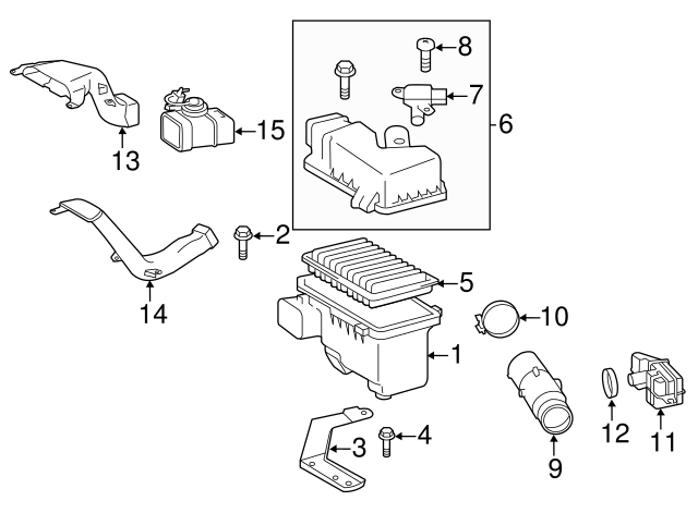 2010-2013 Toyota Highlander Air Cleaner Body 17701-0A100 | OEM Parts Online