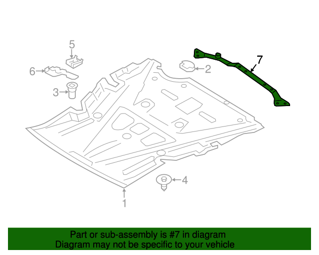 2012-2021 BMW Under Cover Rear Bracket 51-75-7-262-626 | OEM Euro Parts
