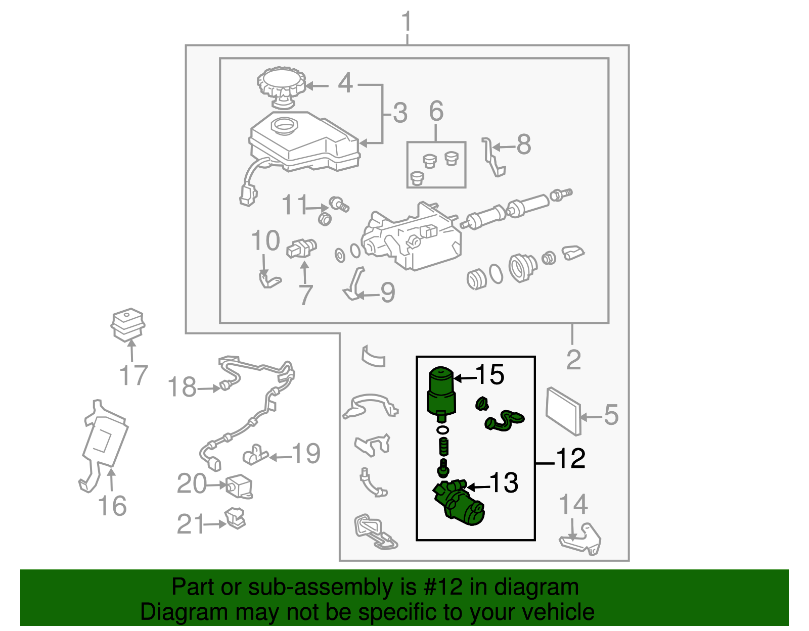 Genuine Toyota Power Brake Booster part# 47070-30060 for 2003-2009 ...