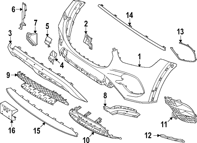 167-885-57-11 - Lower Air Duct 2024 Mercedes-Benz GLE 63 AMG® S ...