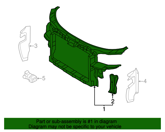 8P0-805-588-L - Radiator Support 2009-2013 Audi | Audi OEM Parts
