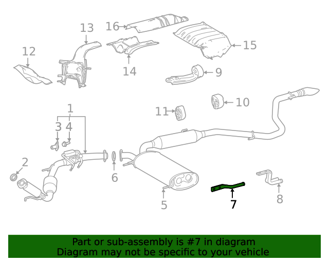 2021-2024 Toyota Sienna Exhaust System Hanger Bracket 17575-F0080 ...