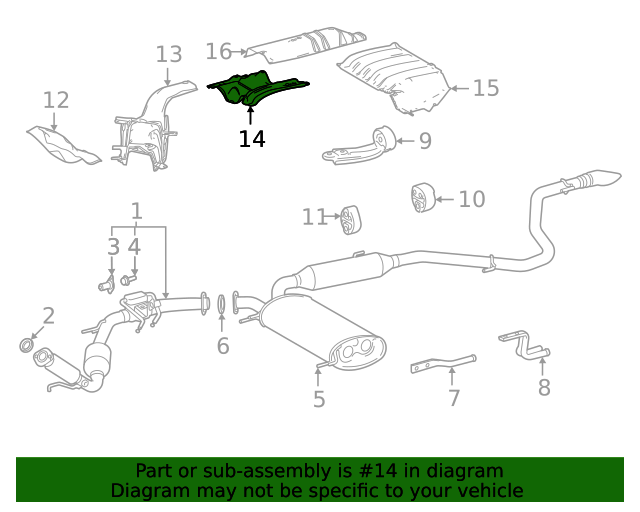 2021-2023 Toyota Sienna Heat Shield 58154-08040 | Toyota Parts Center