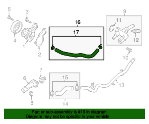 2016-2021 Hyundai Tucson Radiator Coolant Hose 25414-D3500 ...