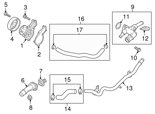 2016-2021 Hyundai Tucson Radiator Coolant Hose 25414-D3500 ...