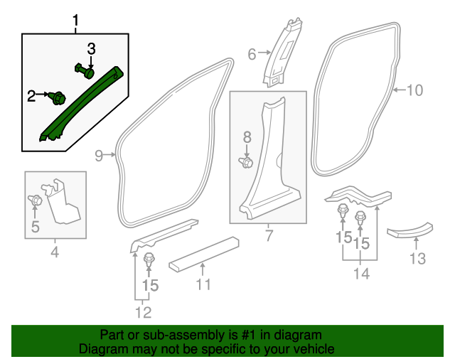 84101-T0A-A03ZA - Body A-Pillar Trim Panel 2014 Honda CR-V ...