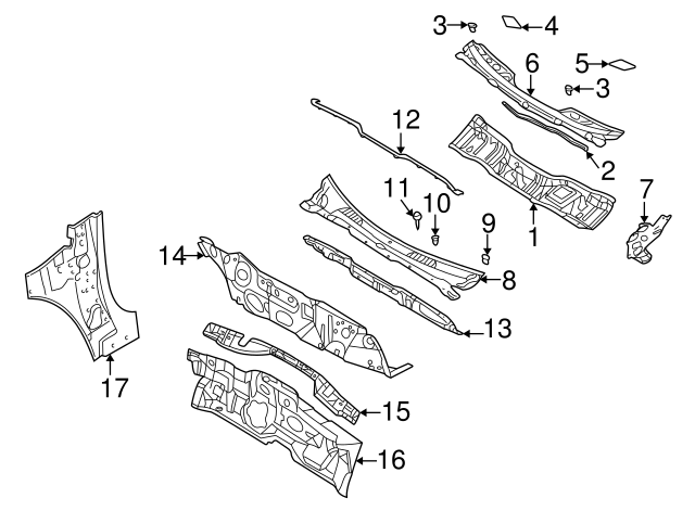 1993-2008 Nissan Cowl Grille Hole Plug 80874-85E00 | Nissan Parts Store