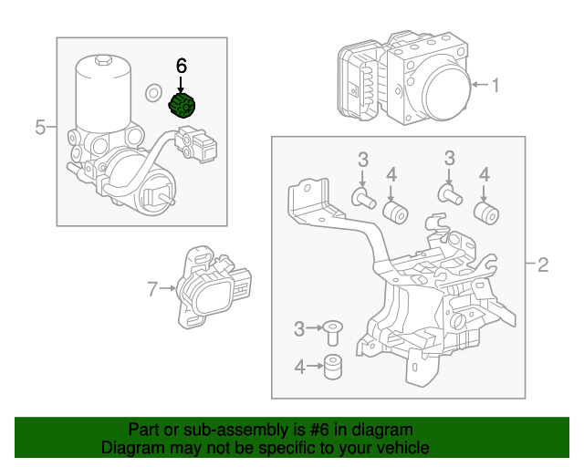 47965-30010 - ABS Pump And Motor Assembly Insulator 2006-2024 Toyota ...