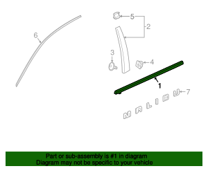 2016-2023 Chevrolet Malibu Belt Molding 84205390 | Auto Parts Express