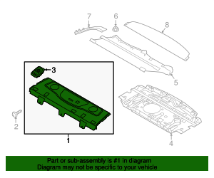 2015-2017 Kia K900 Pkg Tray Trim 85620-3T200WK | QuirkParts