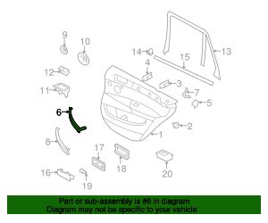 BMW OEM Pull Strap Panel Support Bracket Part# 51-41-6-969-406 | OEM ...