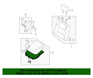 2004-2015 Nissan Titan Cushion Frame 87351-8S800 | TascaParts.com