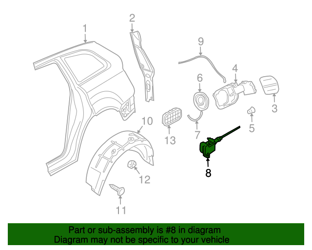 2007-2010 Audi Q7 Lock Actuator 4L0-810-773-D | Audi USA Parts