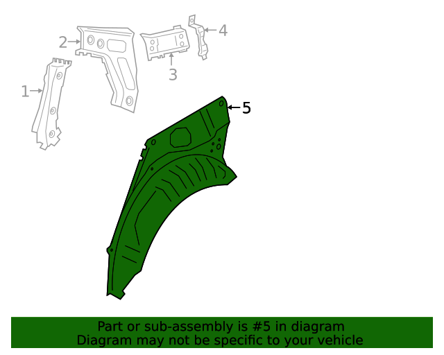 Genuine BMW 41-00-7-488-086 | Outer Wheelhouse | FREE Shipping on Most ...