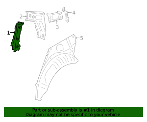 Genuine BMW 41-00-7-488-096 | Lock Pillar Reinforced | FREE Shipping on ...