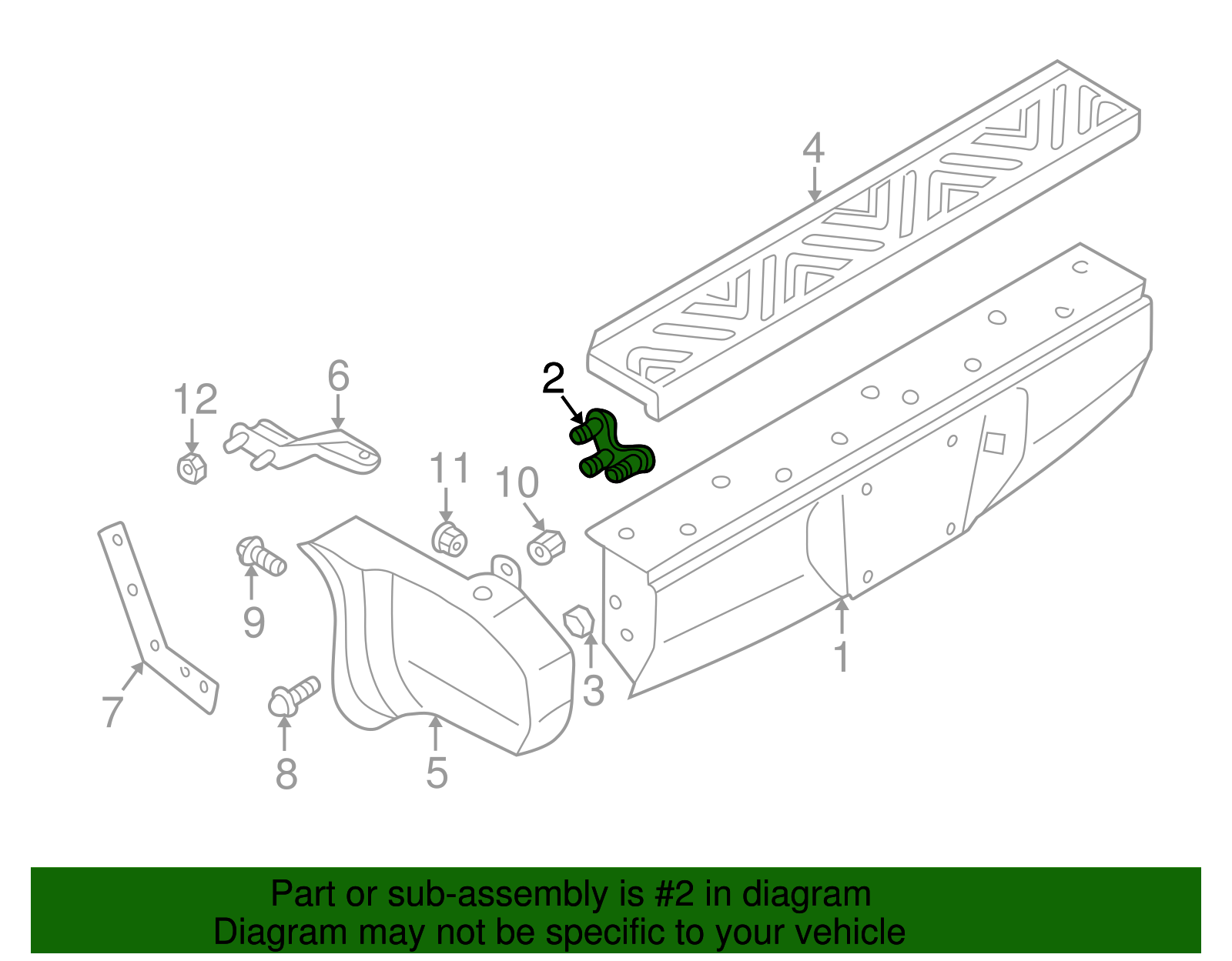 2000-2004 Nissan Xterra Bumper Bolt Plate 01121-0002C | TascaParts.com