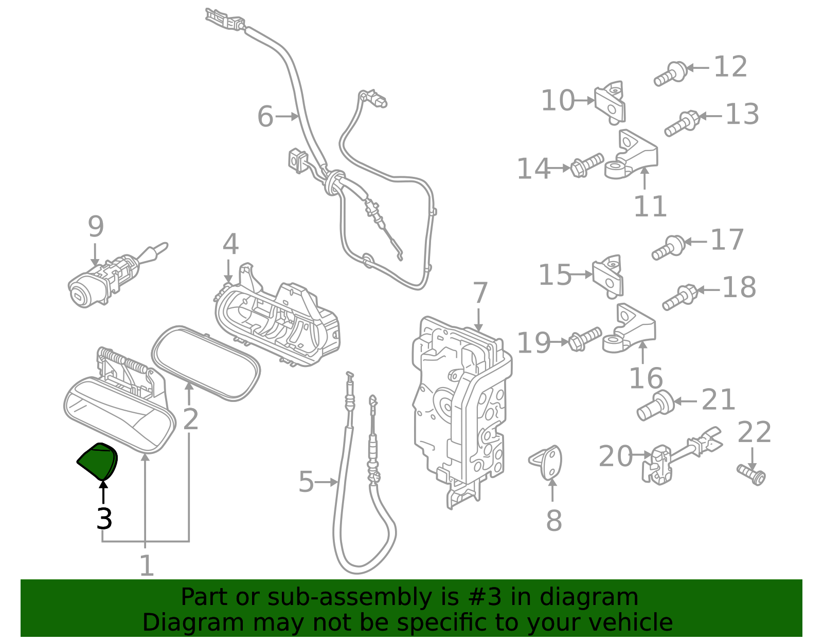 2021-2023 Volkswagen ID.4 Handle, Outside Cap 11A-837-879-D-GRU ...