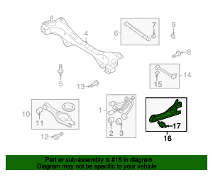 55280-2G000 - Trailing Arm 2006-2010 Kia Optima | Kia.Parts Store