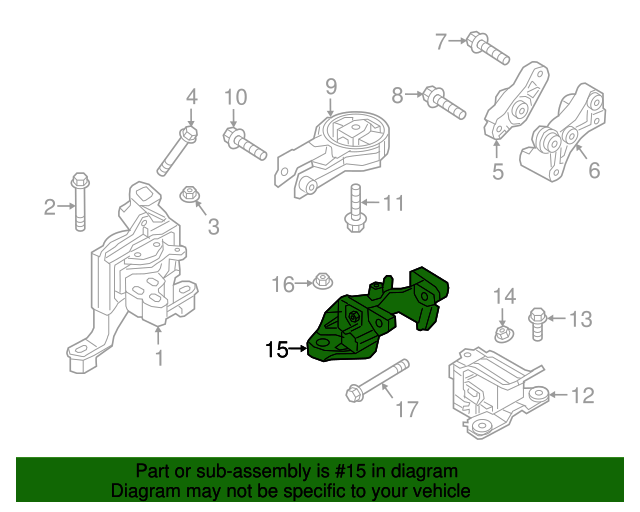 2016-2019 Mazda CX-3 Rear Bracket D10G-39-08Y | TascaParts.com