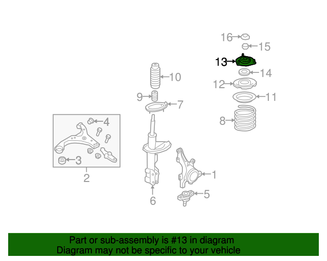 54620-1D000 - Strut Mount 2007-2010 Kia Rondo | Kia.Parts Store