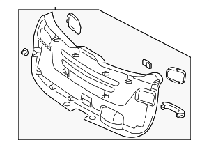 81750-4Z500-RYN - Lower Trim Panel - 2015-2018 Hyundai Santa Fe Sport ...